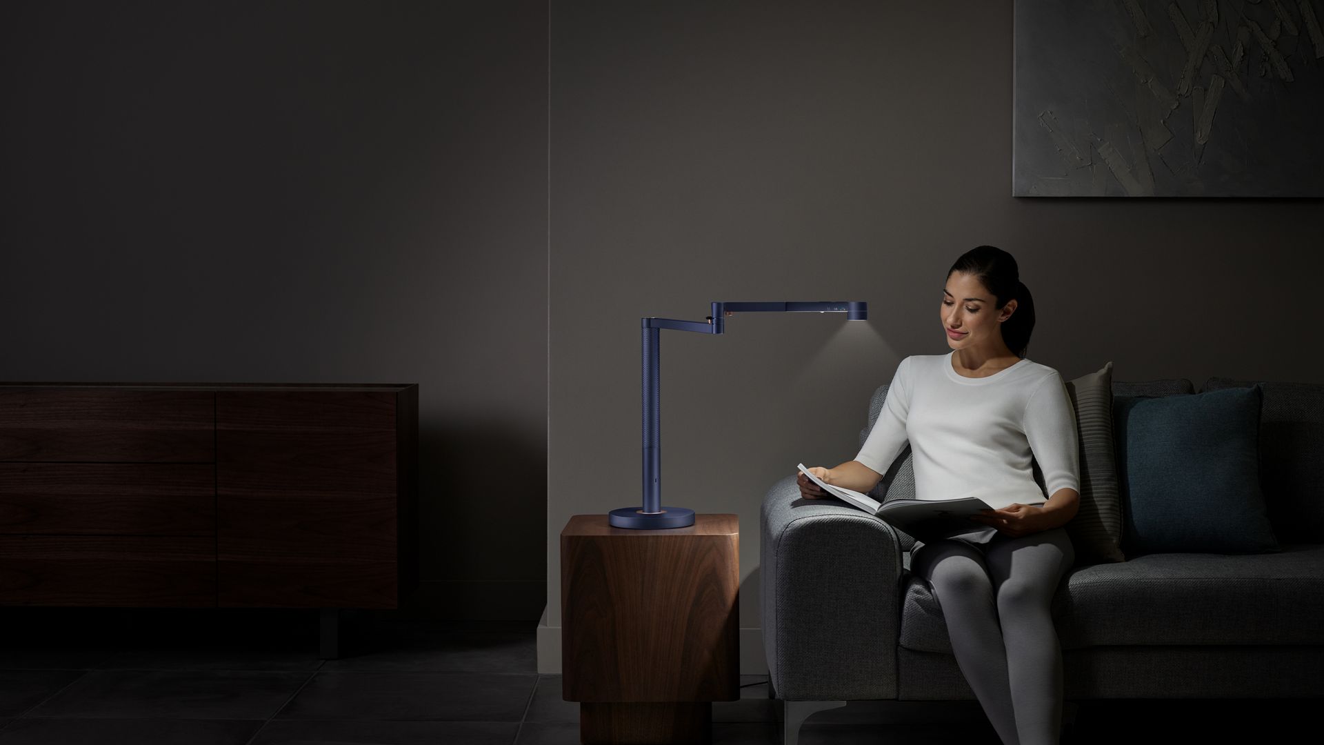 Dyson Solarcycle Morph™ Desk (Satin Dark Blue/Bright Copper)