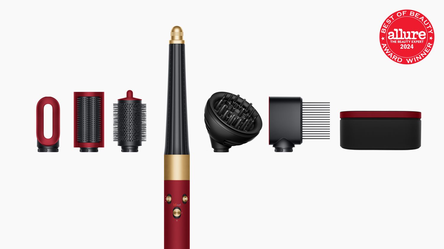 Dyson Airwrap i.d.™ multi-styler and dryer Curly+Coily (Red Velvet/Gold ...
