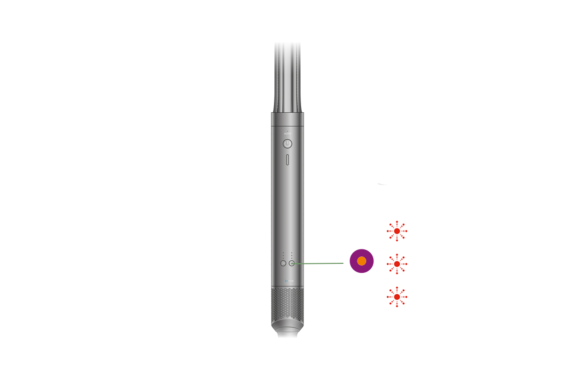 dyson dc28 red light flashing